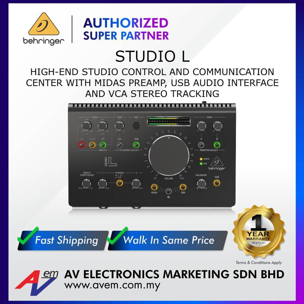 BEHRINGER STUDIO L High-End Studio Control and Communication Center ...