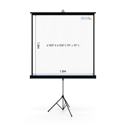 LV-6X6 MiDiA Tripod Projection Screen (1.8M x 1.8M)