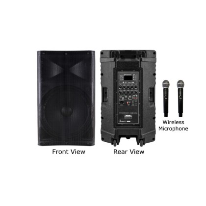 EMIX EMPP-59MKII 15" 550W Portable Amplifier with Bluetooth, USB / SD ...