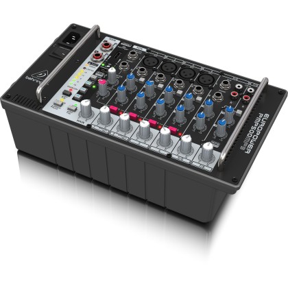 BEHRINGER EUROPOWER PMP500MP3 Ultra-Compact 500-Watt 8-Channel Powered ...