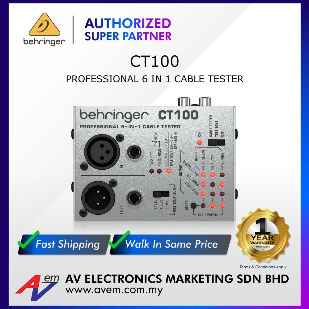 cable tester behringer