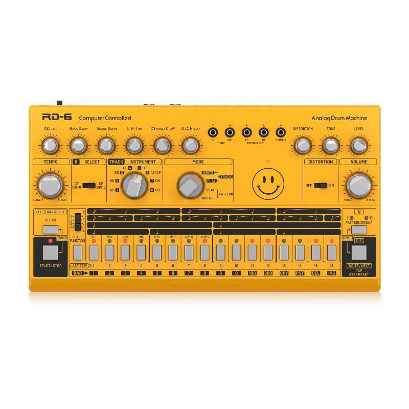 BEHRINGER RD-6-AM Classic Analog Drum Machine with 8 Drum Sounds, 16 ...
