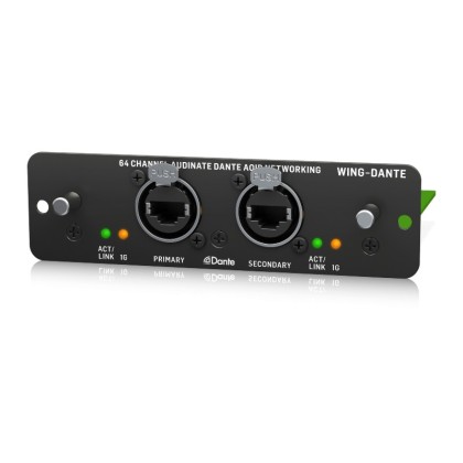 BEHRINGER WING-DANTE WING Expansion Card for 64x64-Channel Audinate ...