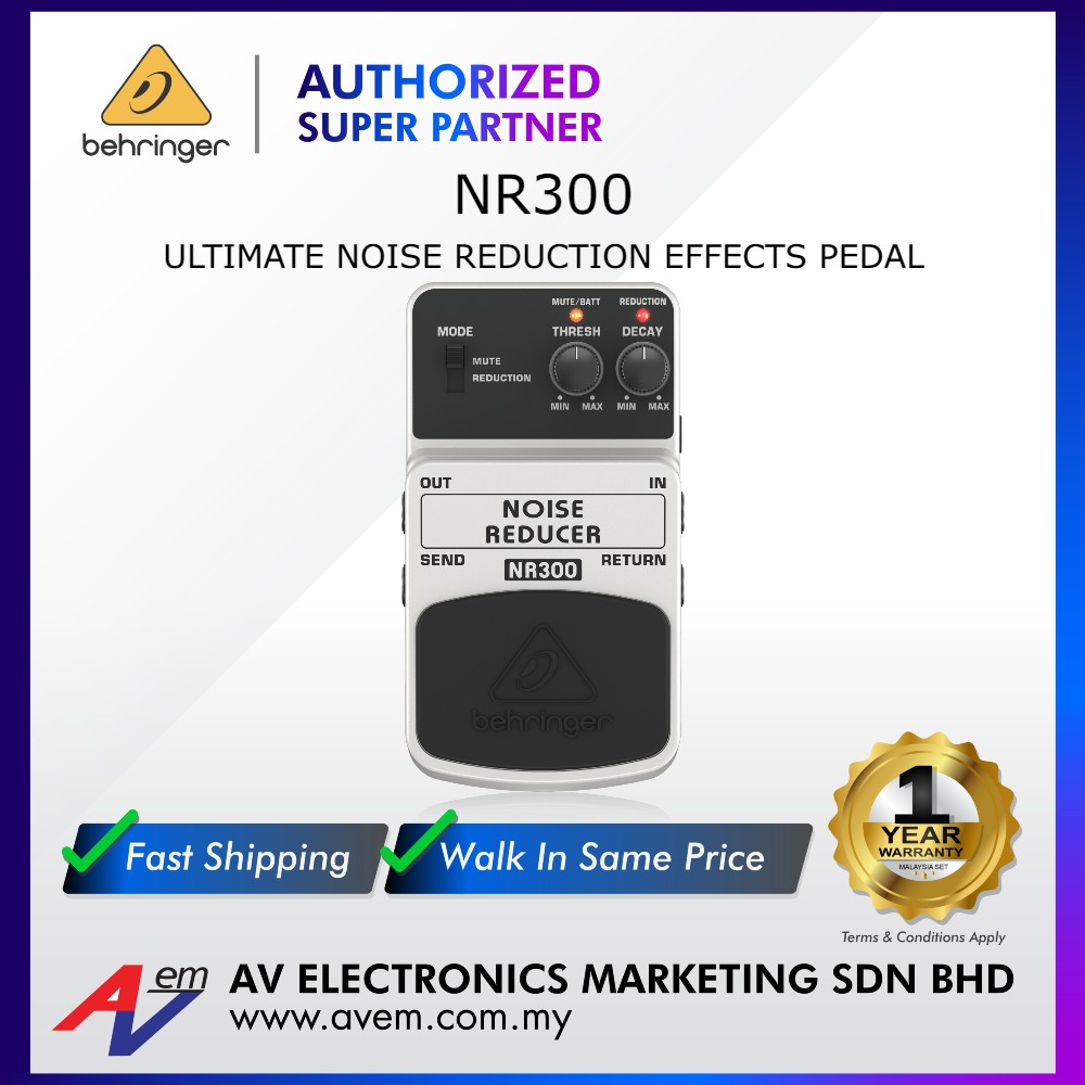 BEHRINGER NOISE REDUCER NR300 Ultimate Noise Reduction Effects Pedal
