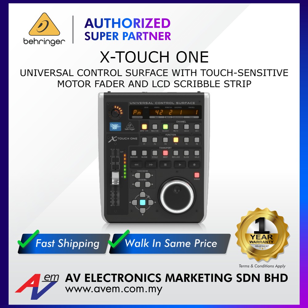 BEHRINGER X-TOUCH ONE Universal Control Surface with Touch-Sensitive ...